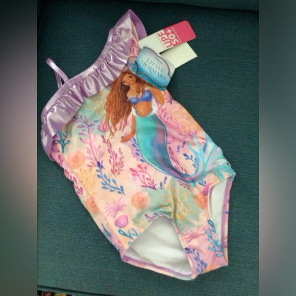 Disney | Swim | New Little Ariel Mermaid Bathing Suit 3t | Poshmark